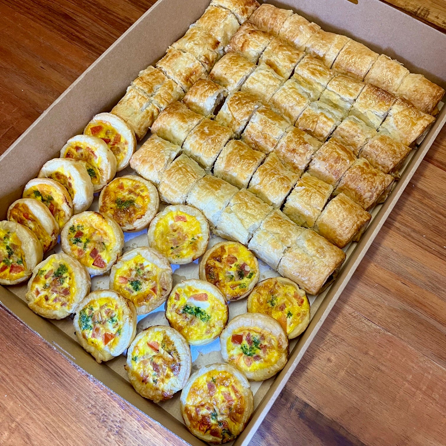 Sausage Roll and Mini Quiche Platter – Huon Catering
